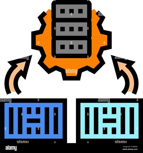 Container Orchestration Data Center Color Icon Vector Illustration
