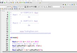 C Program To Find Quadratic Equation Roots TestingDocs Com