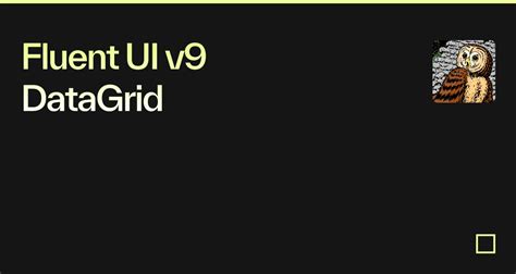 Fluent Ui V9 Datagrid Codesandbox