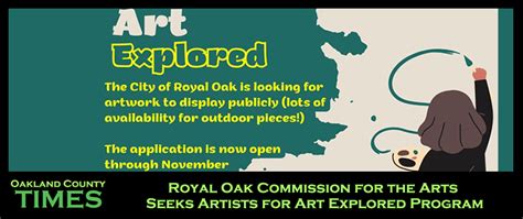 Royal Oak Commission For The Arts Seeks Artists For Art Explored