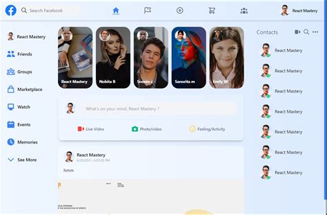 Github Csalam Nextjs Facebook Facebook Replica Powered By Tailwind Css Pure Responsive