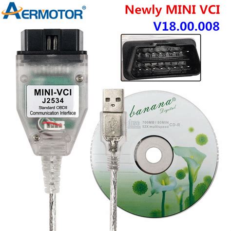☜mini Vci V1800008 Auto Obd2 Diagnostic Interface For Toyota Tis