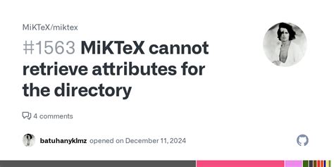 Miktex Cannot Retrieve Attributes For The Directory · Issue 1563 · Miktexmiktex · Github