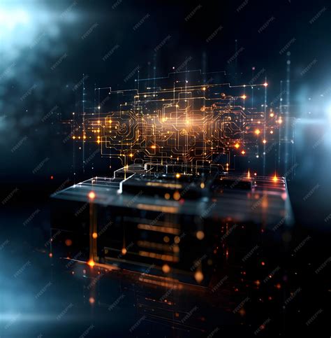 premium photo data storage center quantum computing database cloud computing concept