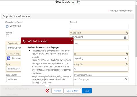 Salesforce Record Triggered Flows Create Custom Error Messages