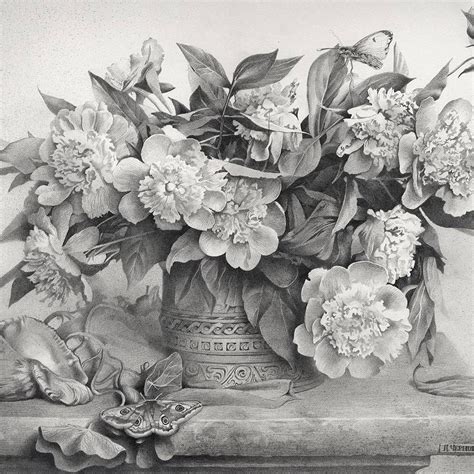 Графика картины известных художников