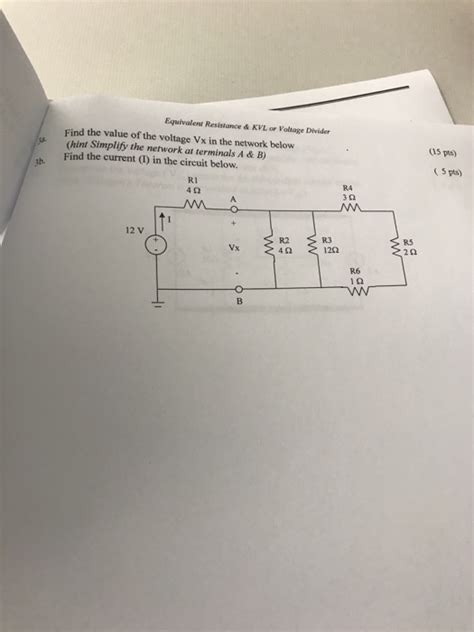 Solved Find The Value Of The Voltage Vx In The Network Below Chegg
