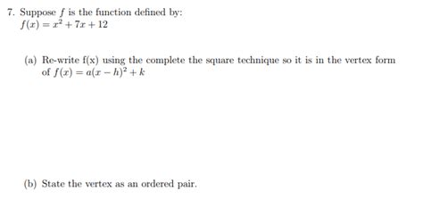 solved 7 suppose f is the function defined by