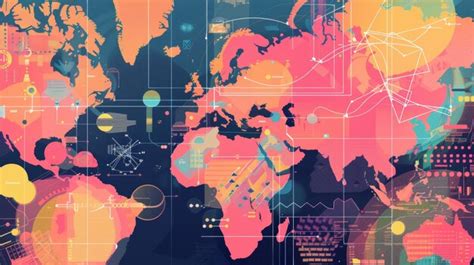 Premium Photo Global Contracts Concept Poster With World Map And