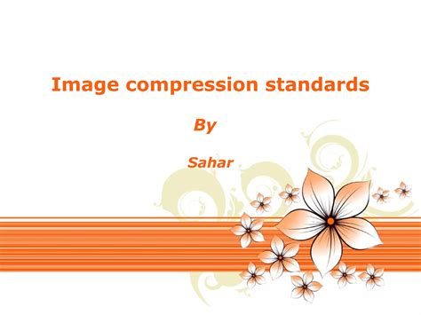 multimedia image compression standards ppt