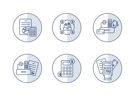 Finance Vector Illustration Set Of Icons Of Settlement Operations
