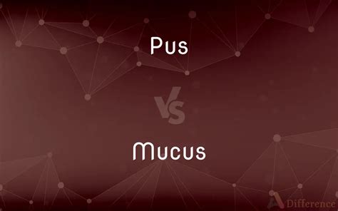 Pus Vs Mucus Whats The Difference