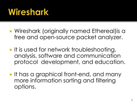 Ppt Using Wireshark To Capture And Analyze Network Data Powerpoint Presentation Id2187753