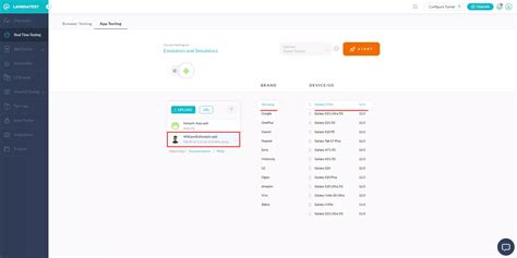 Realtime Native Mobile App Testing Lambdatest
