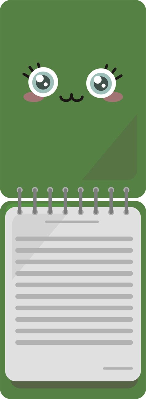Green Notebook Illustration Vector On White Background 13719614