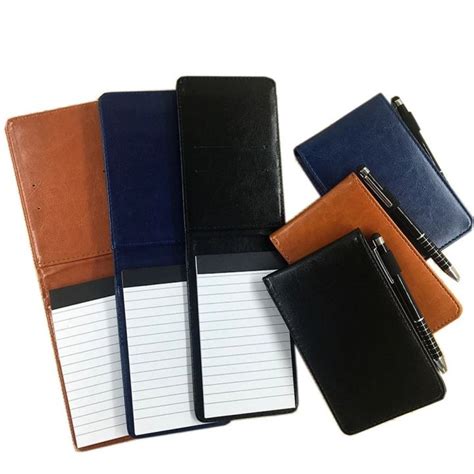 Weiya Office Multifunction Retro Leather Cover Diary Memo Pads A7 Notebook Business Memos Mini
