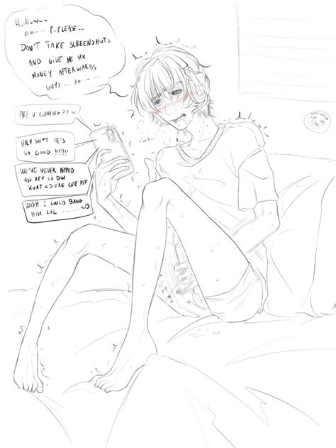 Rule 34 Barefoot Blush Cellphone Cellphone Picture Chat Chat Box Cum Cum Drip Cum Dripping Cum