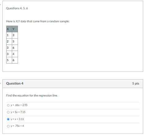 solved questions 4 5 6 here is x y data that came