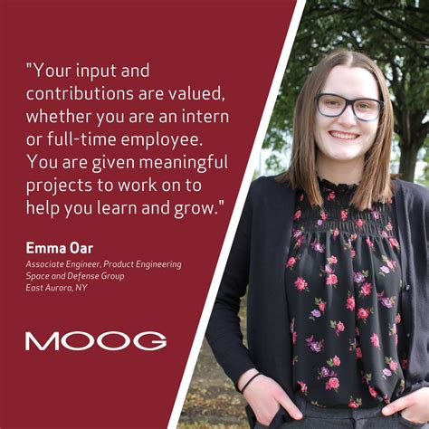 Moog Is The Perfect Place To Launch And Grow Your Career Emma Completed 4 Intern Blocks With Us