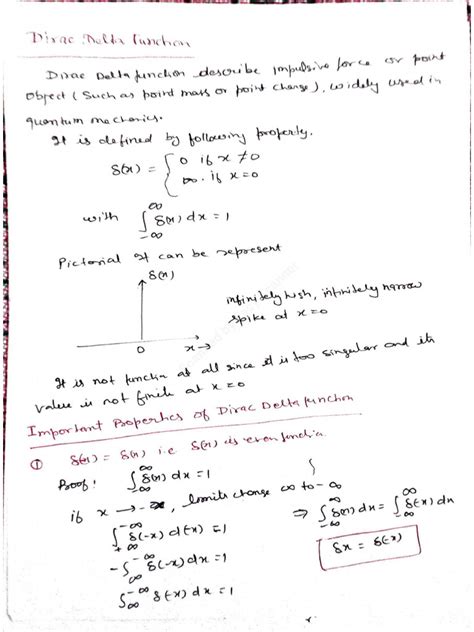 Dirac Delta Function Pdf