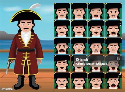 해 적 로얄 드레스 만화 이모티콘 얼굴 벡터 일러스트 남자에 대한 스톡 벡터 아트 및 기타 이미지 남자 콧수염 해적 Istock