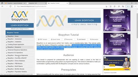 Biopython Youtube
