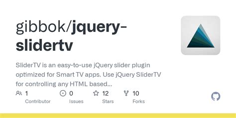 Github Gibbokjquery Slidertv Slidertv Is An Easy To Use Jquery Slider Plugin Optimized For