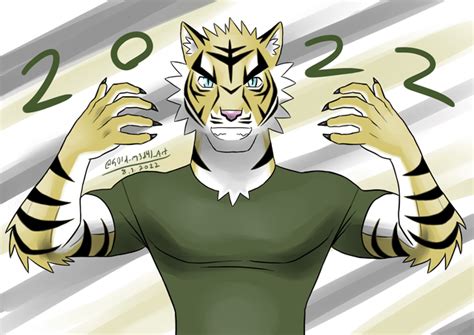 Obligatory Year Of The Tiger Art By Be Heres A Tiger Man Showing Off