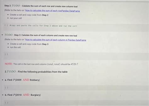 Solved 1 Completing The Contingency Table With Python Step