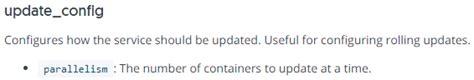 Specify `deploy Updateconfig Parallelism` Default Value · Issue 13180 · Dockerdocs · Github