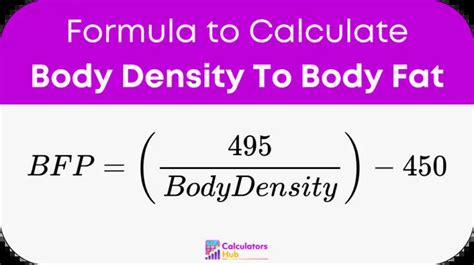 Body Density To Body Fat Calculator