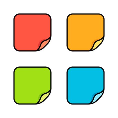 Premium Vector Peeled Square Flat Design Stickers