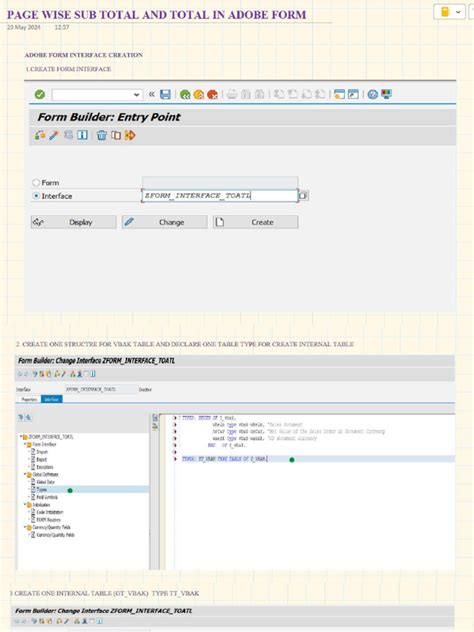 Page Wise Subtotal And Grand Total In Sap Adobe Forms Pdf Teaching Methods And Materials