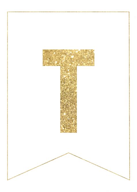 Gold Free Printable Banner Letters Paper Trail Design
