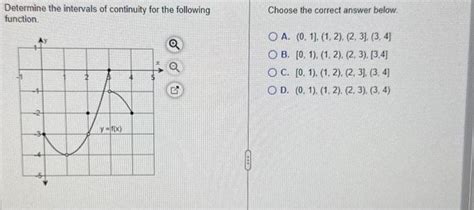 Solved Determine The Intervals Of Continuity For The