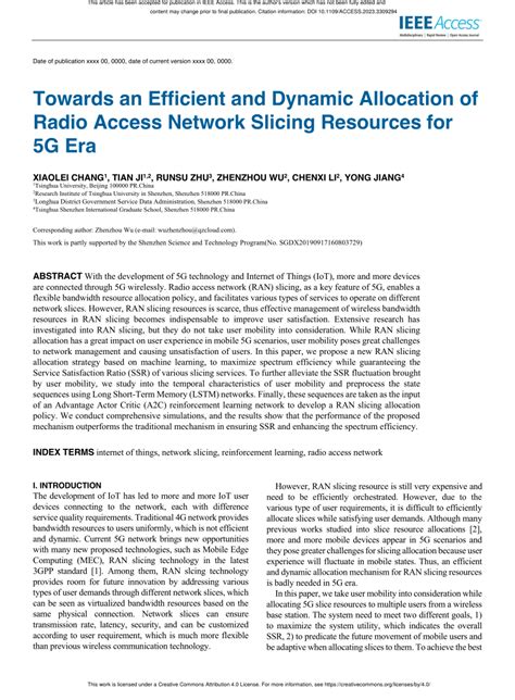 pdf towards an efficient and dynamic allocation of radio access