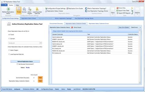 Active Directory Replication Status Tool Утилита для проверки реплики в Active Directory