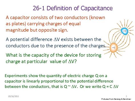 26 1 Definition Of Capacitance 26 2 Calculating