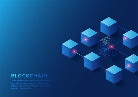 Block Chain Concept Background Technology Digital Big Data Blocks With Copy Space For Text