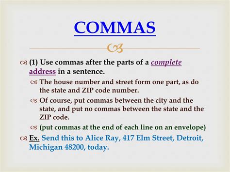 Ppt Comma Rules Powerpoint Presentation Free Download Id2359699