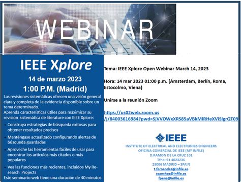 Ieee Xplore Open Webinar Formación De Usuarios De La Biblioteca