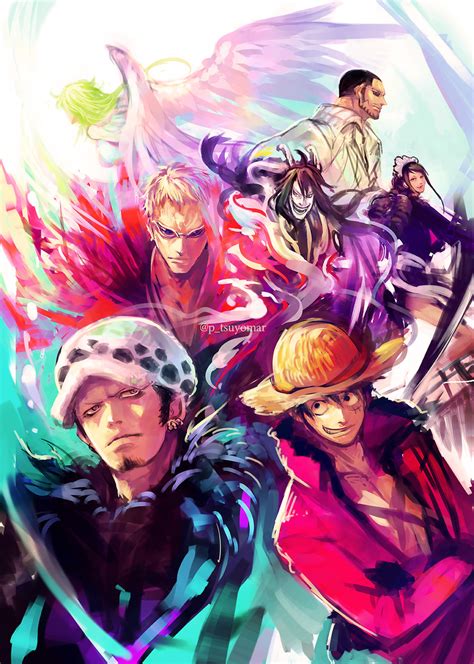 Monkey D Luffy Trafalgar Law Donquixote Doflamingo Monet Baby And More One Piece