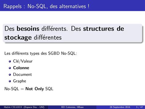 cours hbase et base de données orientées colonnes hbase column orie…