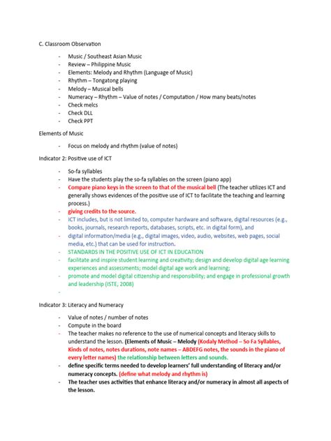 Classroom Observation 2023 2024 Pdf Educational Technology Thought