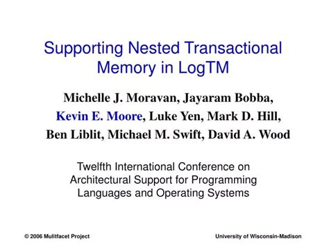 Ppt Supporting Nested Transactional Memory In Logtm Powerpoint