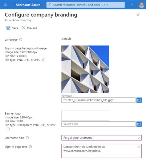add branding to your organization s sign in page microsoft entra
