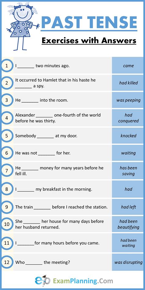 Past And Perfect Tense Exercises