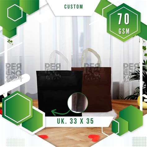 Jual Hlb Custom 70gsm Tas Spunbond Goodie Bag Laken Model Tali Ukuran