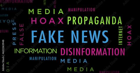 Fake News Kinetic Text Abstract Concept Loop Animated Disinformation Propaganda Hoax And False