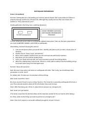 Earthquake Script EARTHQUAKE PREPAREDNESS Scene Members Narrator Earthquakes Are A